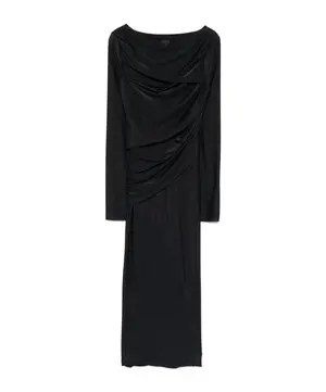 Pinko Long Sleeve Draped Dress