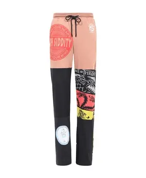 MARINE SERRE Regenerated Graphic-print Patchwork Trousers