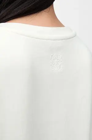 Loewe Relaxed Fit Cotton Blend T-shirt With Anagram Embroidery