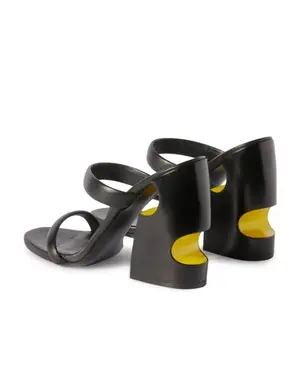 Off-White Meteor Cut-out Open Toe Mules - Black