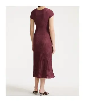 Marella Lurex-detail Knit Fit-and-flare Midi Dress