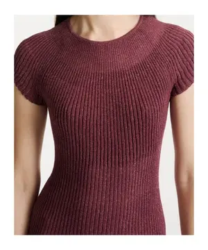 Marella Lurex-detail Knit Fit-and-flare Midi Dress