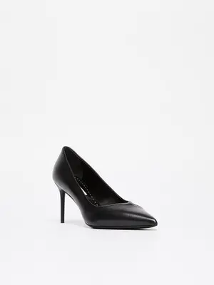 Max Mara Nappa Leather Court Pumps - Black