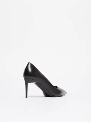 Max Mara Nappa Leather Court Pumps - Black