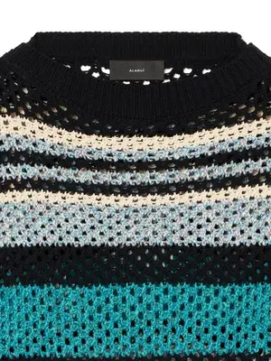 Alanui Ocean Stripes Open-knit Sweater
