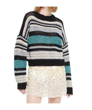 Alanui Ocean Stripes Open-knit Sweater