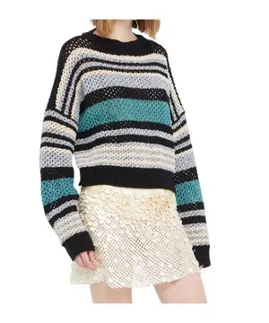 Alanui Ocean Stripes Open-knit Sweater