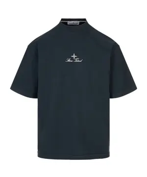 Stone Island Logo Printed Short-sleeved T-shirt