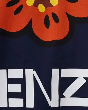 Kenzo Boke Flower Printed Crewneck T-shirt - Blue