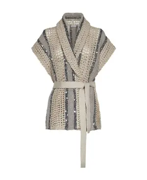 Brunello Cucinelli Embellished Knitted Gilet
