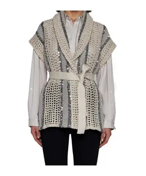 Brunello Cucinelli Embellished Knitted Gilet