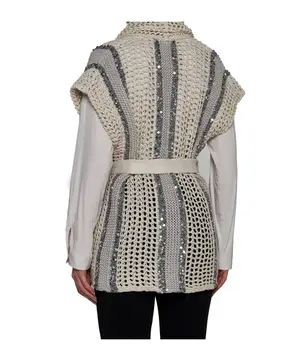 Brunello Cucinelli Embellished Knitted Gilet