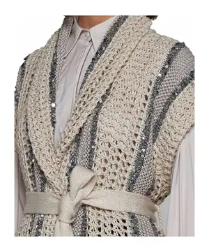 Brunello Cucinelli Embellished Knitted Gilet