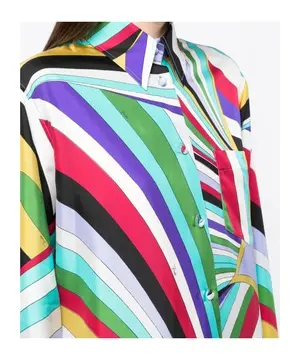 Emilio Pucci Graphic Print Silk Shirt
