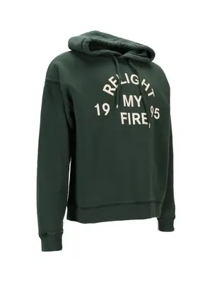Dsquared2 Logo Printed Drawstring Hoodie - Green