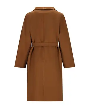 Max Mara Lilia Belted Long-sleeved Coat - Brown