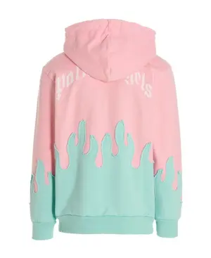 Palm Angels Layered Flames Long-sleeved Hoodie