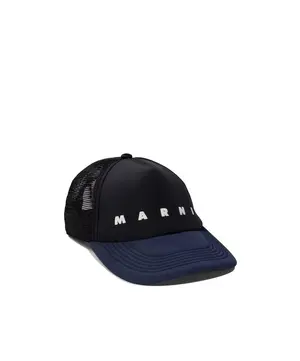 Marni Logo Printed Baseball Cap - Blue