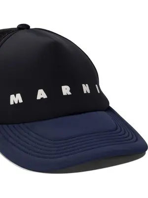 Marni Logo Printed Baseball Cap - Blue