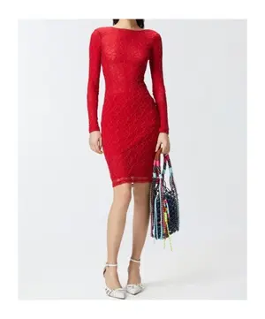 Pinko Aaron Lace Open Back Dress