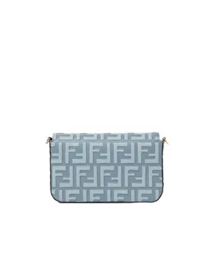 Fendi Monogram Chain Wallet - Blue