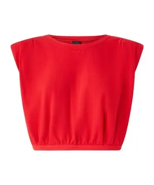 Pinko Logo Embroidered Tank Top - Red