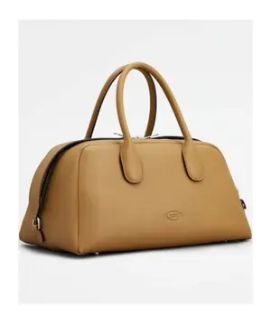 TOD'S Di Logo Debossed Tote Bag - Brown