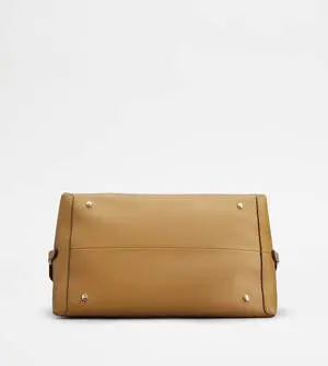 TOD'S Di Logo Debossed Tote Bag - Brown