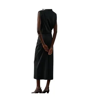 Soeur Gemma Sleeveless Midi Dress - Black