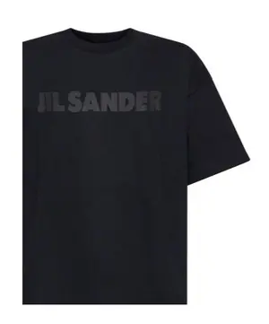 JIL SANDER Logo Printed Crewneck T-shirt - Black