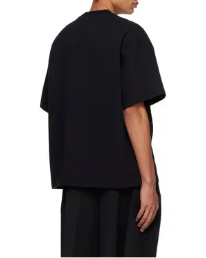 JIL SANDER Logo Printed Crewneck T-shirt - Black