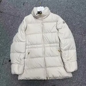 Moncler Brossette Zip-up Puffer Jacket - Ivory