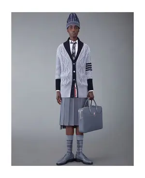 Thom Browne 4-bar Stripe" Shawl Collar Cardigan