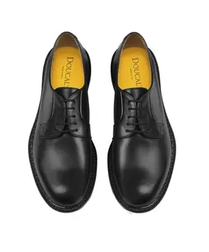 DOUCAL'S Plain Lace-up Derby Shoes - Black