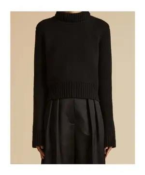 Khaite Jovie Turtleneck Cropped Jumper