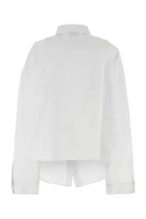 Balenciaga Collared Long-sleeve Shirt With Embroidered Logo