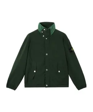 Stone Island Logo Patch Stand Collar Jacket