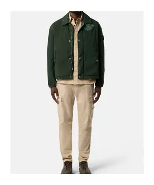 Stone Island Logo Patch Stand Collar Jacket