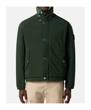Stone Island Logo Patch Stand Collar Jacket