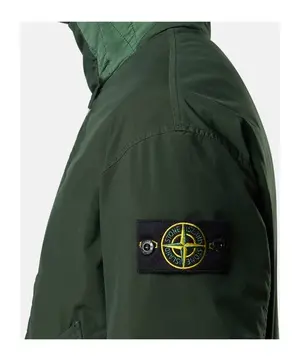 Stone Island Logo Patch Stand Collar Jacket