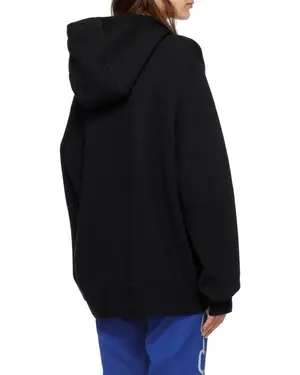 Burberry Logo Intarsia Ribbed Trim Hoodie