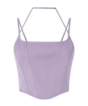Pinko Zipped Sleeveless Top - Purple