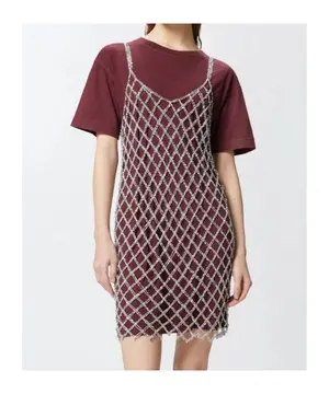 Pinko Sequin Embellished T-shirt Dress