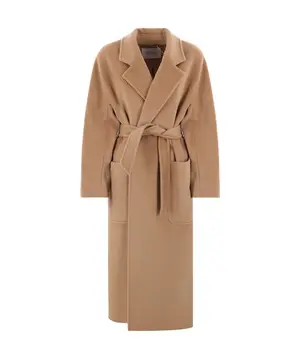 Max Mara Belted Long-sleeved Coat