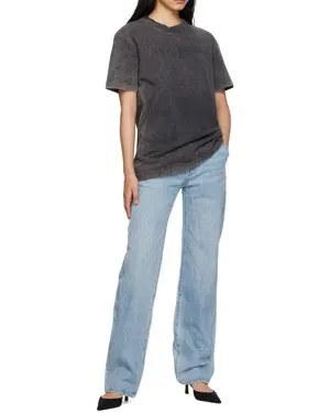 Alexander Wang Embossed Logo Crewneck T-shirt