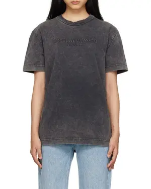 Alexander Wang Embossed Logo Crewneck T-shirt