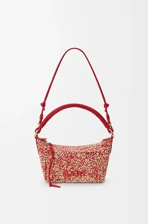Loewe Cala Mini Bag In Melange Raffia