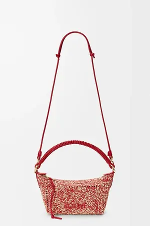 Loewe Cala Mini Bag In Melange Raffia