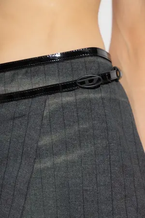 DIESEL® Pinstripe Asymmetrical Wrap Skirt