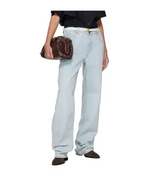 Bottega Veneta Straight Leg Boyfriend Jeans - Gray